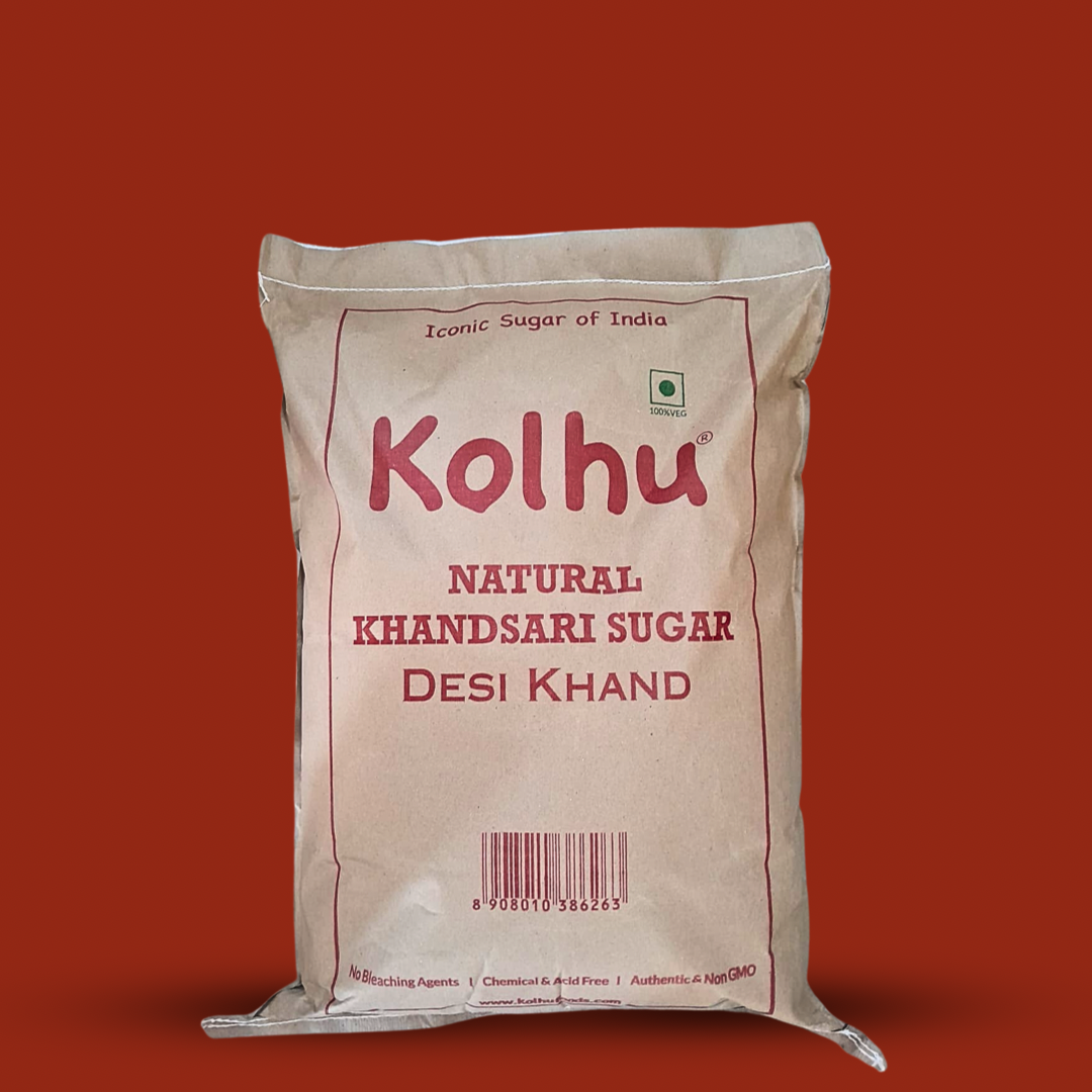Natural Khandsari Sugar (Desi Khand) 30Kg PP Bulk Bag – Kolhu Foods